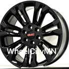 24" gloss black OE 5666 replica 84346100 rims fits GMC Sierra Yukon ...