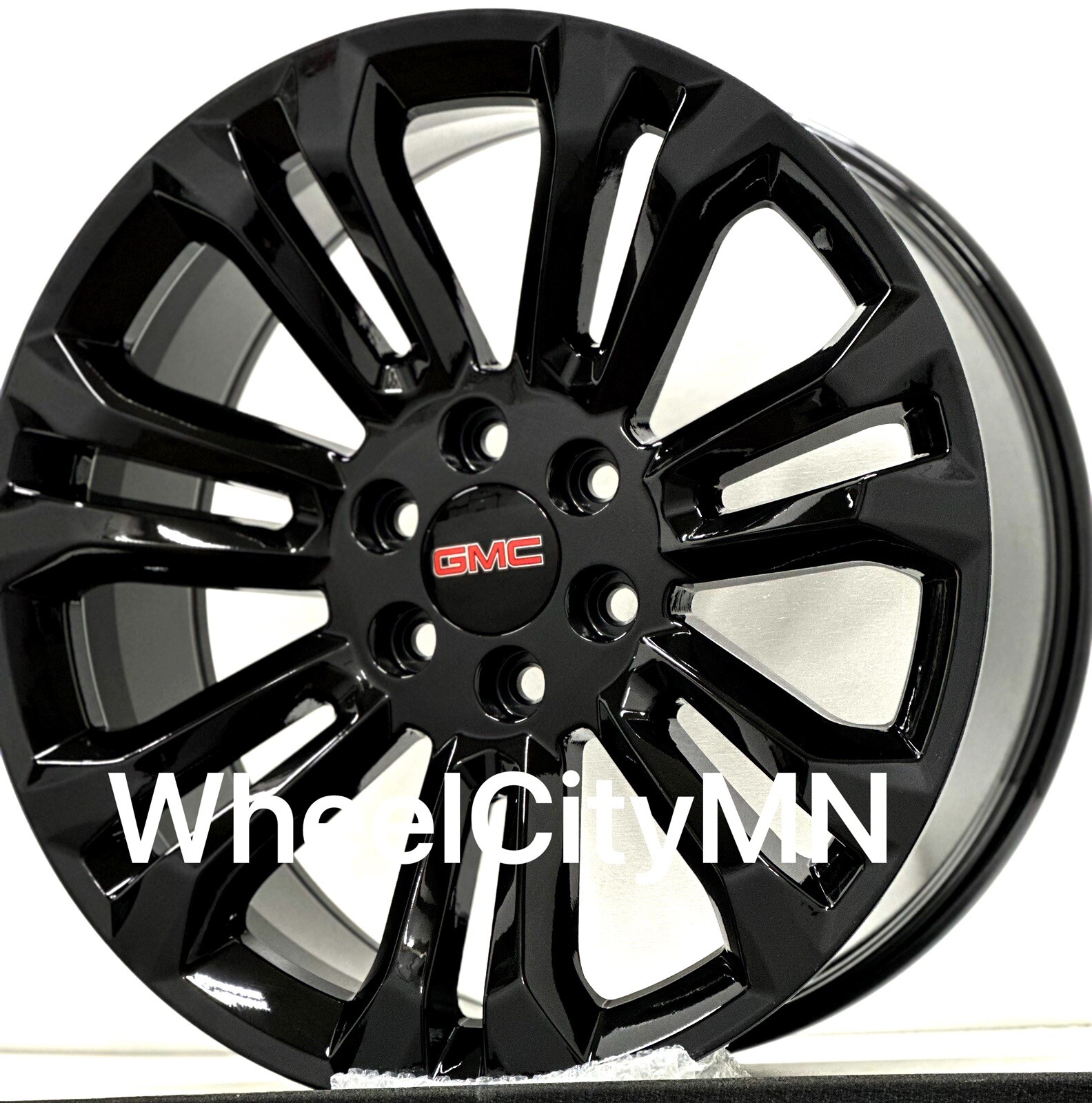 24" gloss black OE 5666 replica 84346100 rims fits GMC Sierra Yukon ...