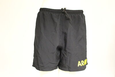 US Military Army APFU Shorts, Size:Small, Color: Black, Yellow Letters ...