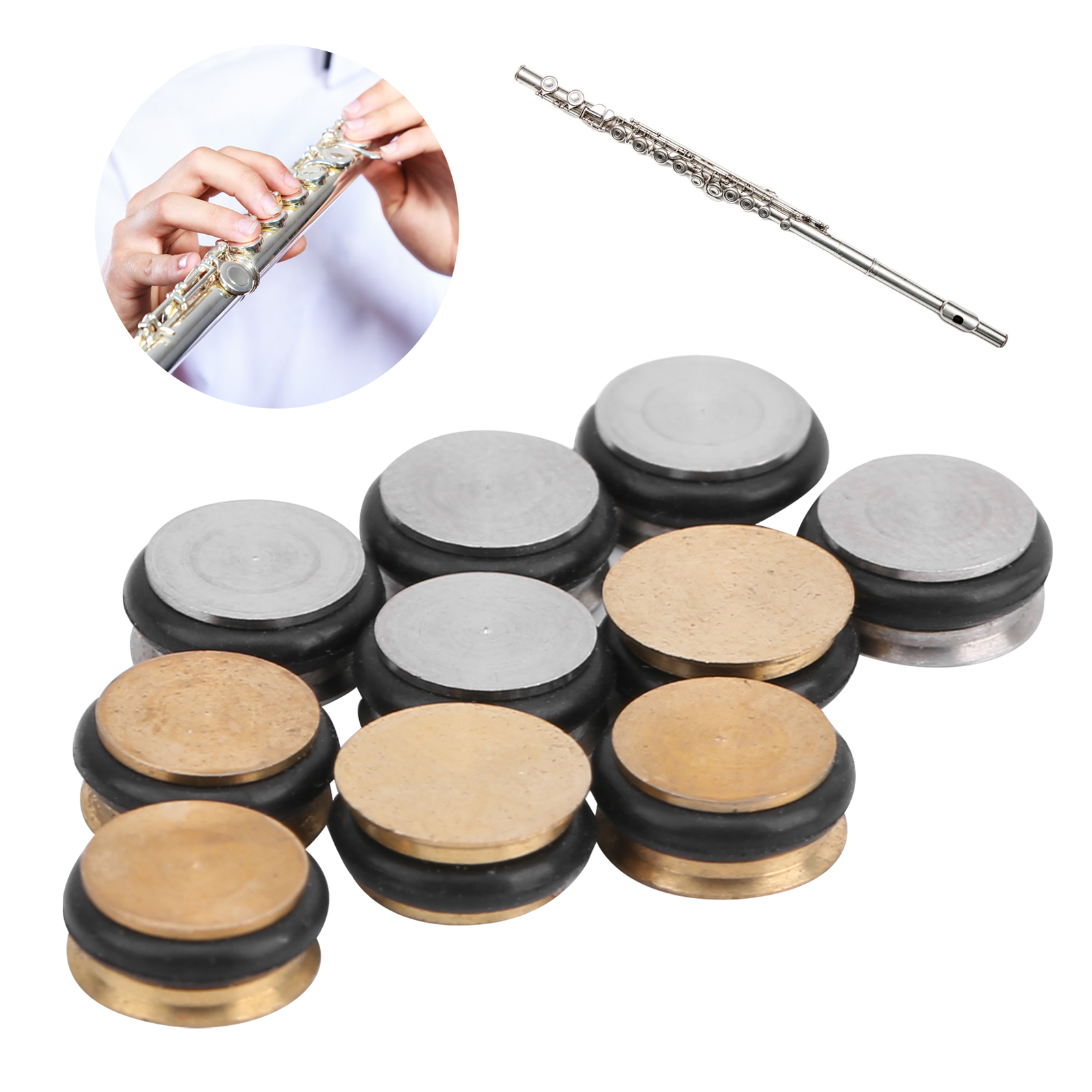 10Pc Flute Plug Open Hole Metal Silicone Universal Fastener Wind ...