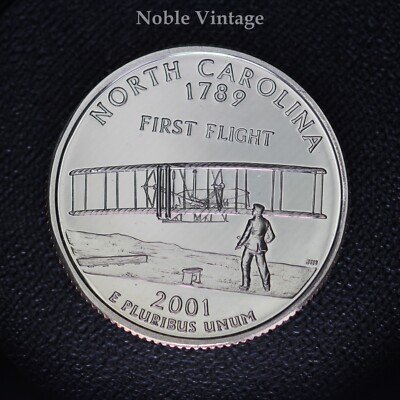 2001 S Proof North Carolina State Quarter - From Clad Proof set | eBay