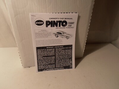 Cox Pinto 049 Funny Car Manual- Copy | eBay
