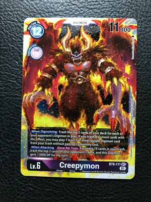Digimon The Card Game New Awakening Creepymon BT8-111 Sec Rare | eBay