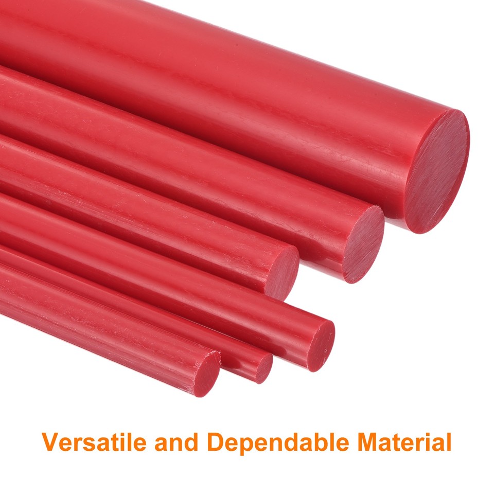 5 Pcs Red Plastic Rods 4 x 500mm ABS Round Stick Solid Bar DIY Model | eBay