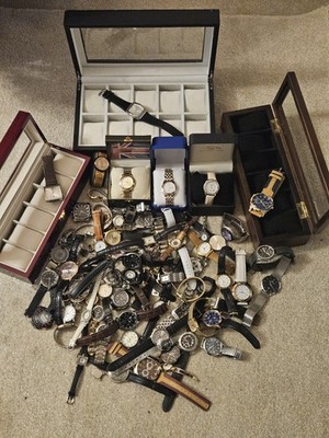 Job Lot Assorted Ladies Mens Watches x 80, Display Boxes Un-checked ...