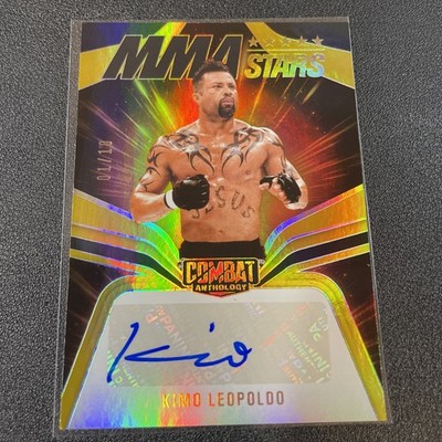 Kimo Leopoldo Auto 2025 Panini Combat Anthology MS-KML MMA Stars Gold 1 ...