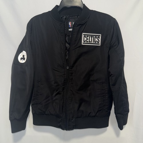 NBA UNK Boston Celtics Black Satin Jacket Size Youth XL Full Zip | eBay