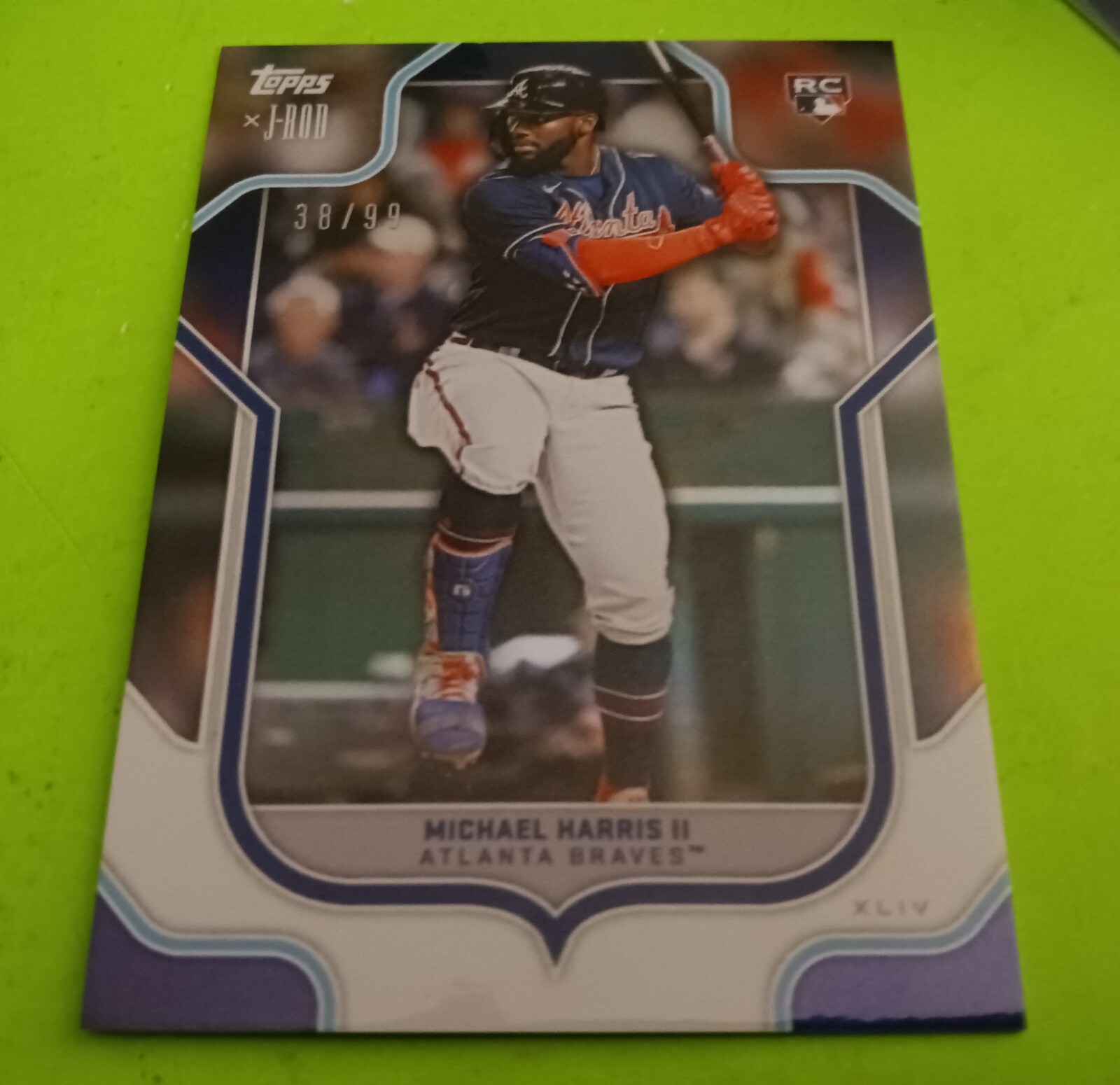 2023 TOPPS X J-ROD MICHAEL HARRIS II #21 RC ROOKIE RAINBOW FOIL ...