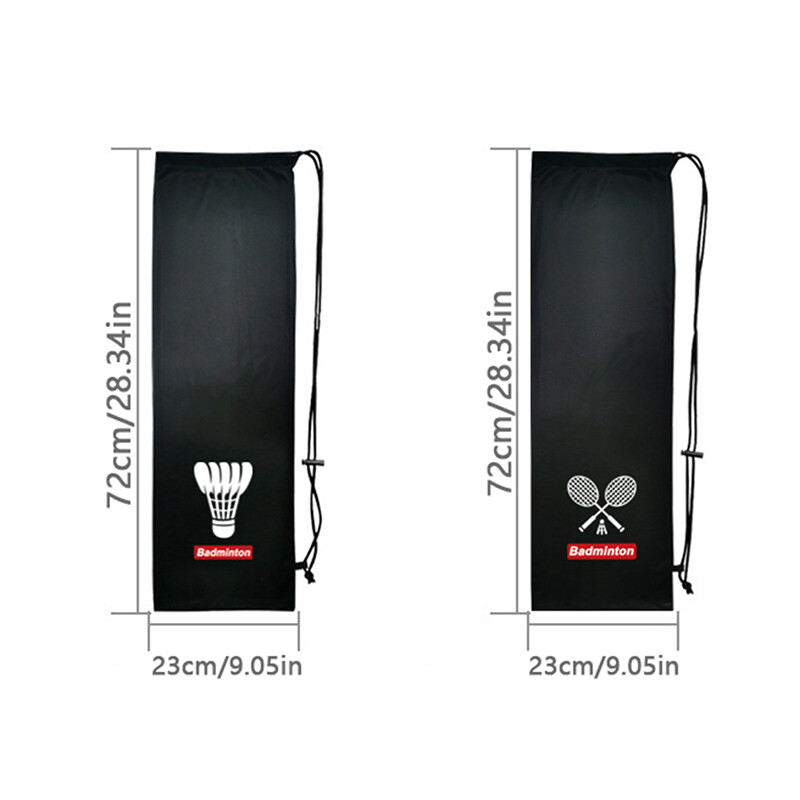 Badminton Racket Cover Bag Soft Storage Bag Case Drawstring Pocket ...