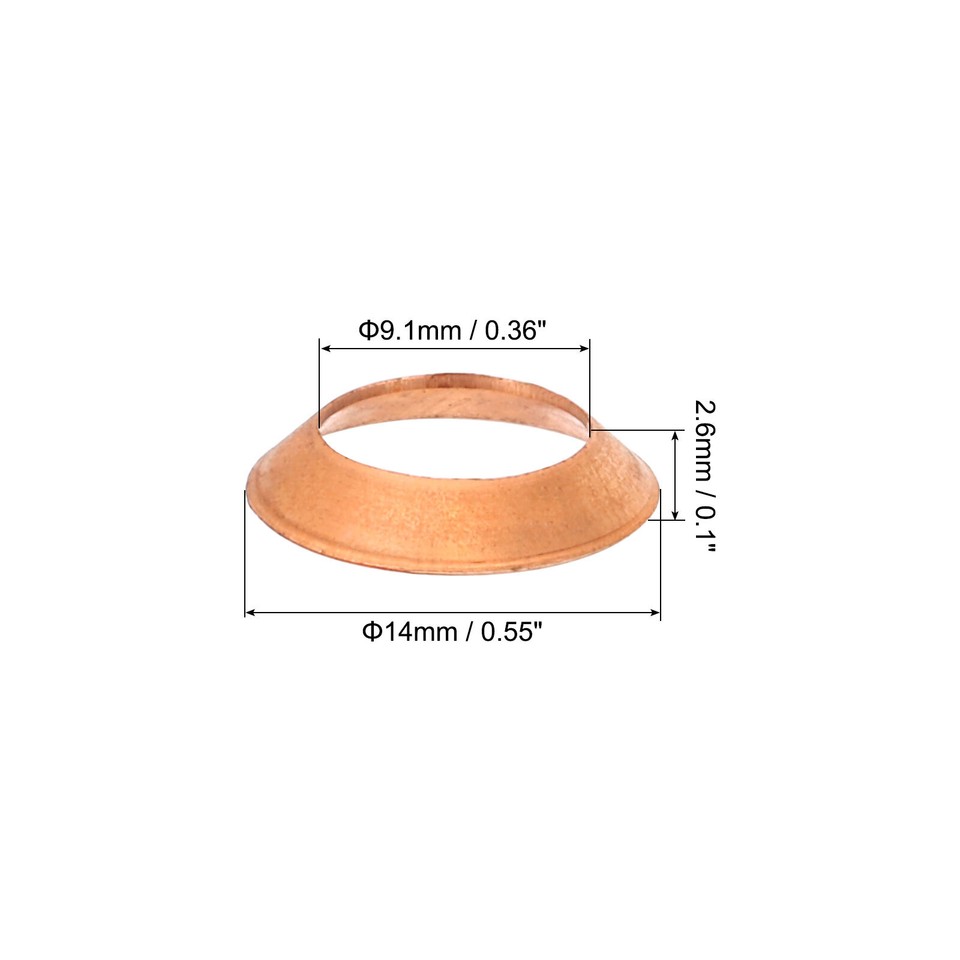 Flare Gasket,30Pcs Fit for 3/8" Tube Size 45 Degree Copper Flared Pipe ...