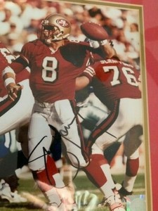 8x10 Steve Young Signed Framed Photo- Double Matted, Ready to Hang. COA ...