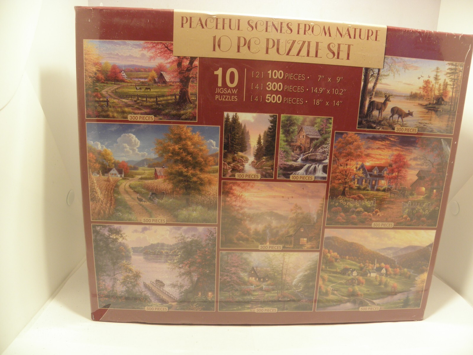 Set of 10 Peaceful Scenes from Nature Jigsaqw Puzzles 100-500 Pieces ...