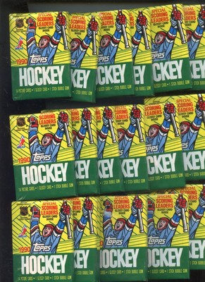 1990 Topps Hockey Card Set 36 Wax Pack Equals Box Wayne Gretzky 1990-91 ...