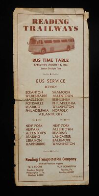 1956 Reading Trailways Bus Reading Transportation Company Reading PA ...