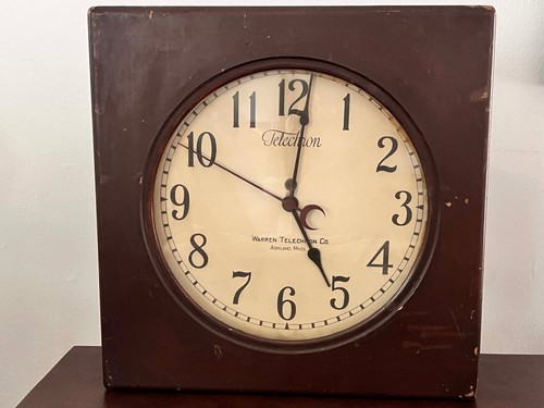 Antique 1920's TELECHRON Electric Wall Clock- WARREN TELECHRON CO ...
