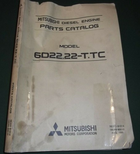MITSUBISHI 6D22.22-T.TC ENGINE PARTS MANUAL BOOK CATALOG | eBay