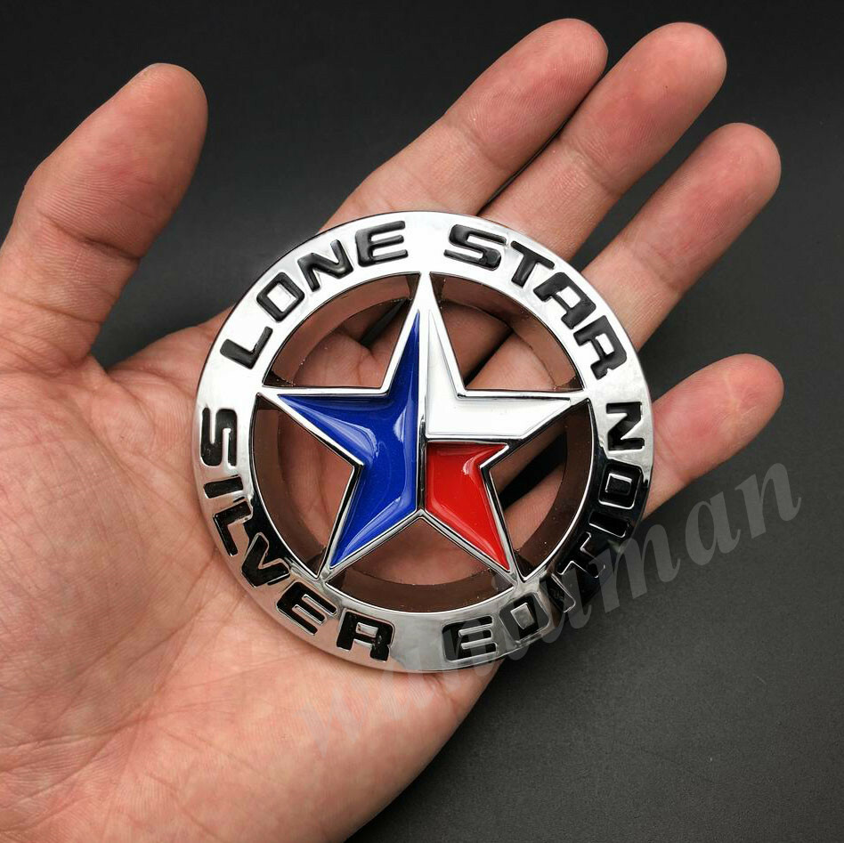 Metal Chrome Lone Star Texas Edition Car Trunk Rear Emblem Badge Decal ...