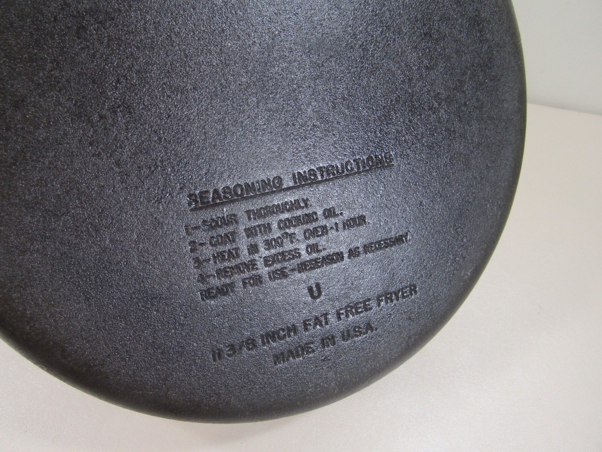 Wagner 1891 Original Cast Iron 11 3/8 Fat Free Fryer Skillet Wagner 1891 Original Cast Iron 11 3/8 Fat Free Fryer Skillet