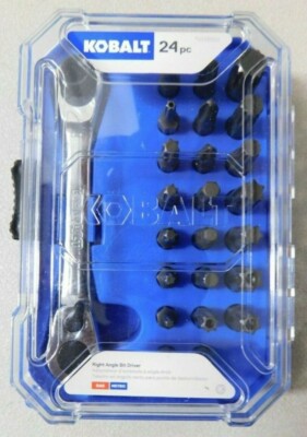 KOBALT 24 Pc 1/4" & 5/16" Double End Ratchet Wrench/Right Angle Bit ...