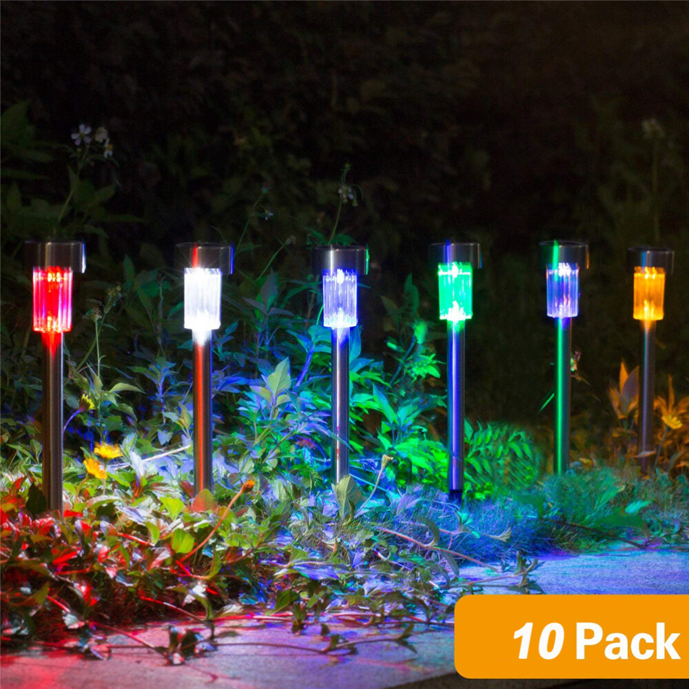 Walkway Solar Lights Replacement Parts 10 X Solar Powered Colour