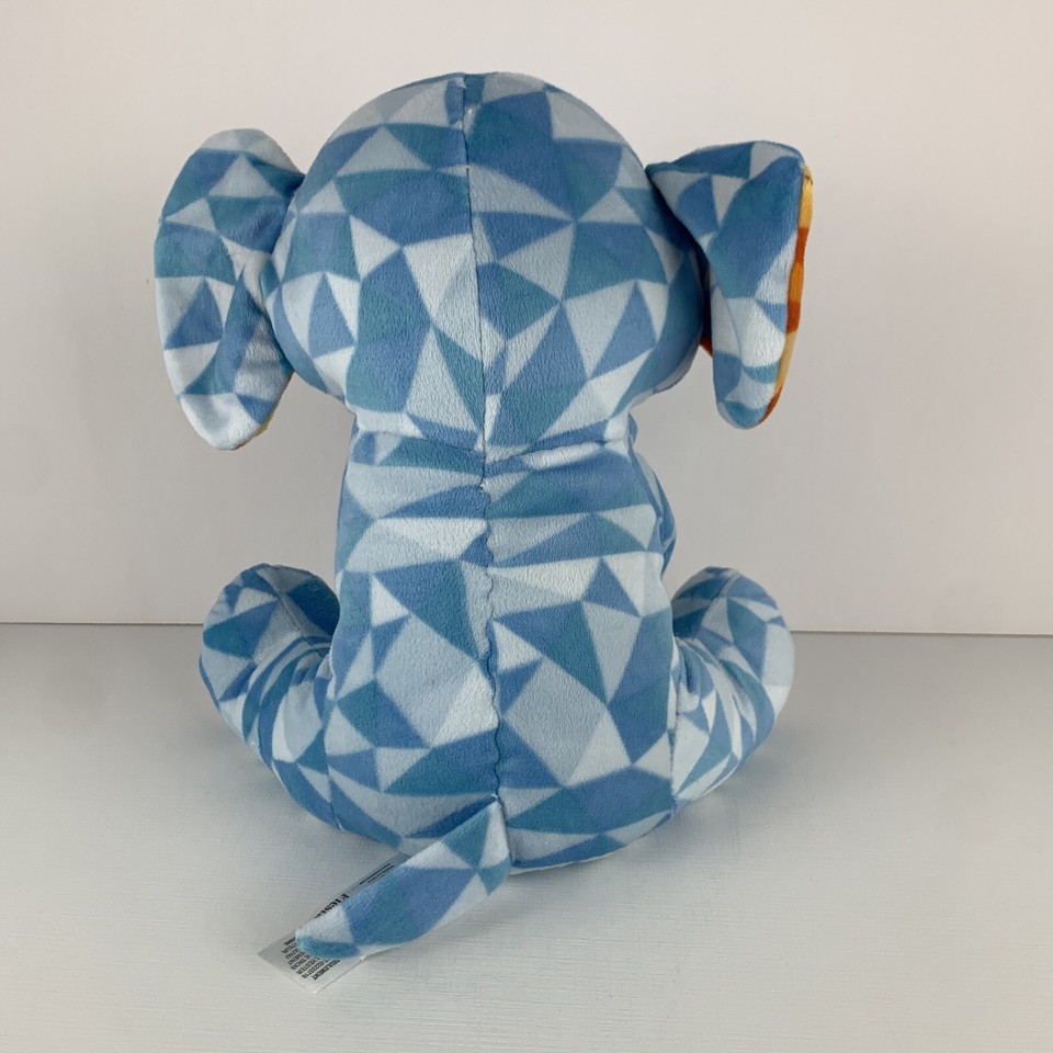 0589 Fiesta Elephant Blue Orange Purple Geometric Plush 11" Stuffed Toy ...
