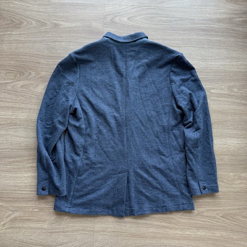 Faherty Inlet Blazer Mens Cotton Blend Knit Jacket Melange Blue Size XL ...