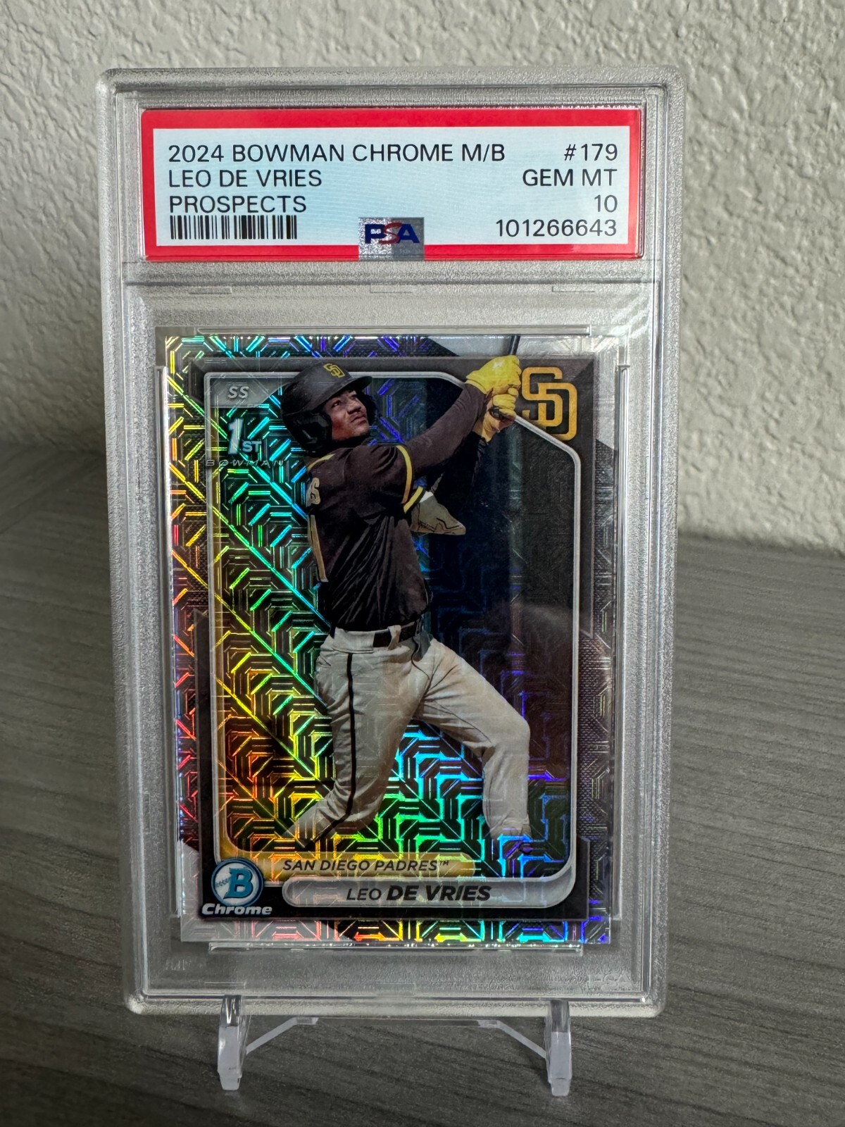 2024 Bowman Chrome Mega Leo De Vries Mojo Refractor 1st PSA 10 | eBay