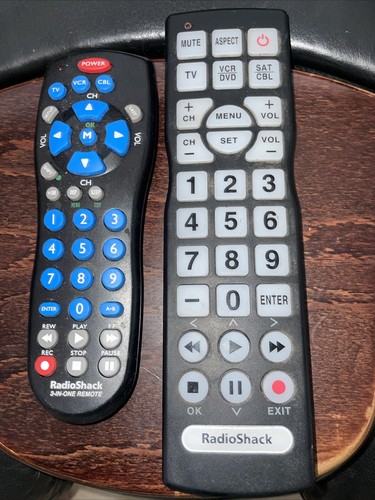 2 Radio Shack Universal Remotes One Vision Impaired Large Buttons Model ...
