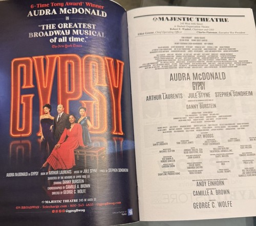 Gypsy Broadway Playbill & Flyer Musical 1/25 Audra McDonald Danny ...