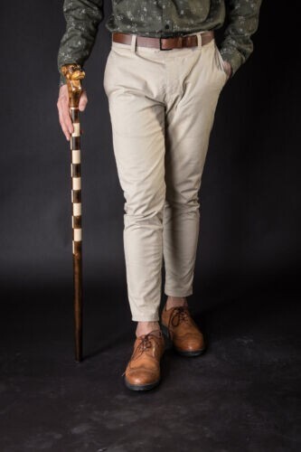 Wooden Style Handle Men's Hardwood Walking Cane Cute Dog Valentine's ...