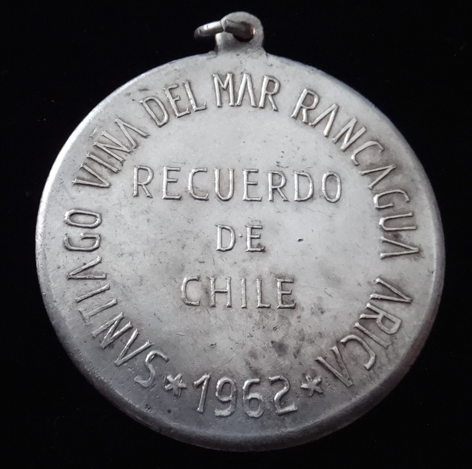 1962 World Cup FIFA COPA "JULES RIMET" CHILE Color Participation Medal ...