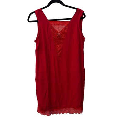 Battik red lace sleeveless rayon handmade in indonesia Size: M/L | eBay