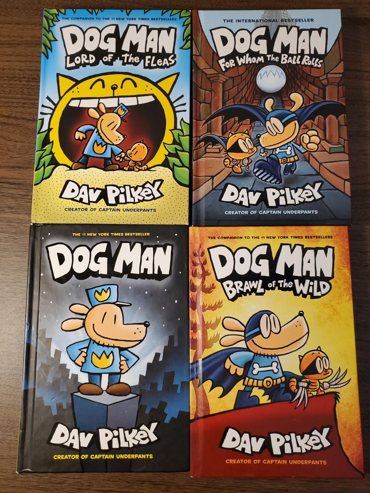 Lot of 4 Dog Man Hardcover Books by Dav Pilkey | eBay