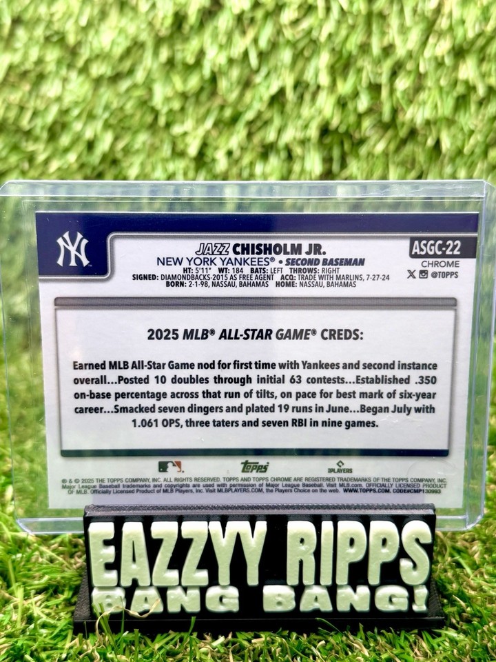 2025 Topps Chrome Update Jazz Chisholm Jr. All-Star #ASGC-22 New York ...