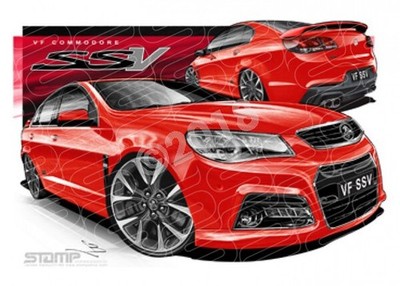 Holden Commodore VF VF SSV VF SSV RED HOT A3 FRAMED PRINT (HC680S ...
