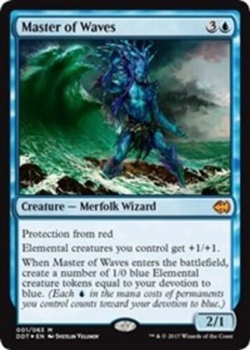 Near Mint, English - 2 x MTG Master of Waves - Foil Duel Decks: Merfolk ...