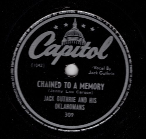 Jack Guthrie And His Oklahomans - I'm Telling You / Chained To A Memory ...