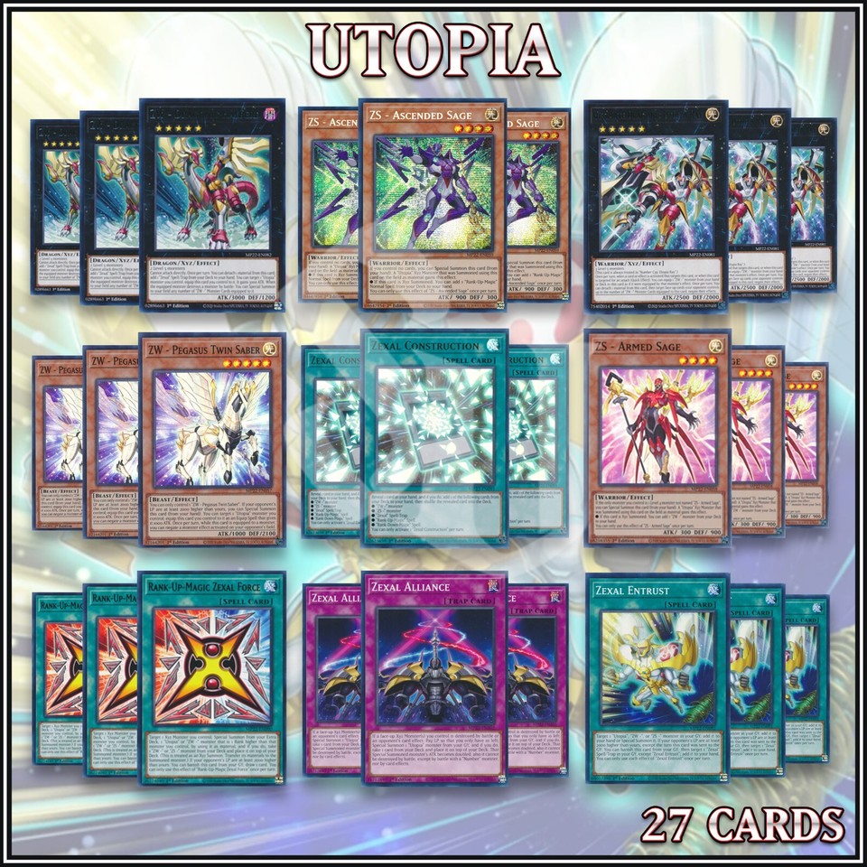 UTOPIA DECK 27 | ZS Ascebded Sage Zexal Force Ray Pegasus Entrust ...