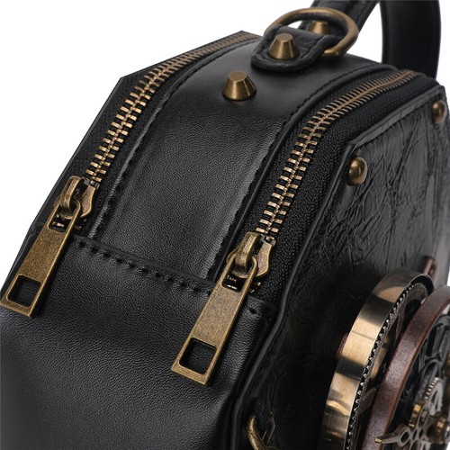 PU Leather Octagon Women Handbag Vintage Punk Style Shoulder Bag ...