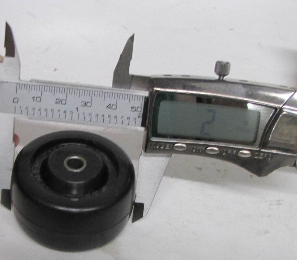 4 Pack - 2x1" Hard Rubber Wheels, Bore 1/4", Curved, 120LBS. | eBay