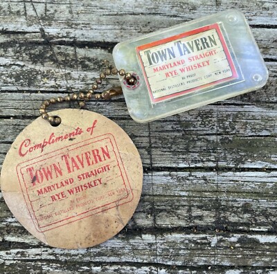 Vtg 1950-1951 Town Tavern Maryland Rye Whiskey Magnifying Key Chain ...