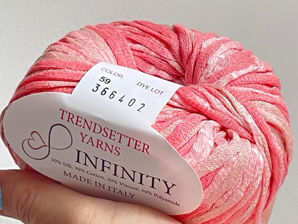 Trendsetter Infinity #59 Rose Melon Silk Cotton Blend Mesh Net Tube ...