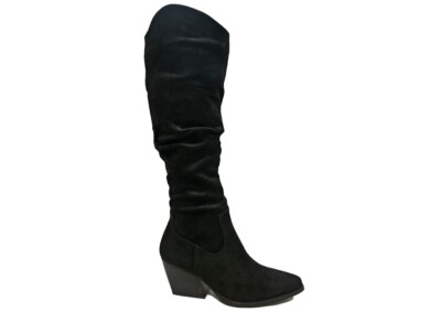 Krush Knee High Boots Womens Western Tall Boots Size 3 4 5 6 7 8 Black ...