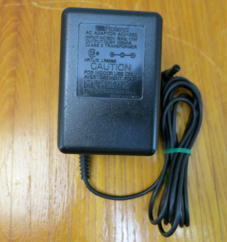 Genuine OEM Roland AC Adaptor ACI-120C 9 VDC 1000mA 17w 60Hz DC9v ...