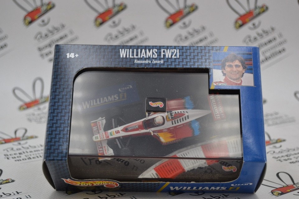 Die Cast " Williams FW21 Alessandro Zanardi " Hot Wheels Racing Scale 1 ...