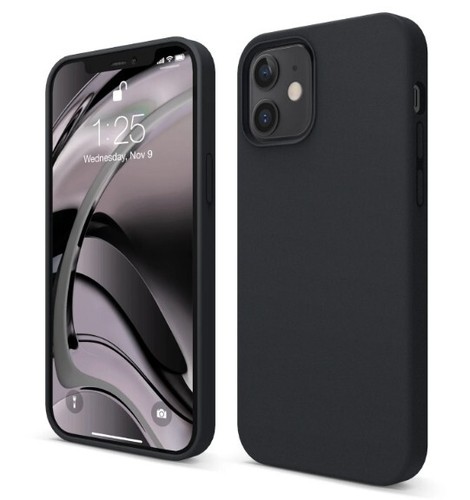 Apple iPhone Hard Rubberized Cover Case -Anti-Slip Grip- Shell -Black ...