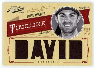 2012 Panini Prime Cuts David Wright Timeline "David" Patch /25 #15 | eBay