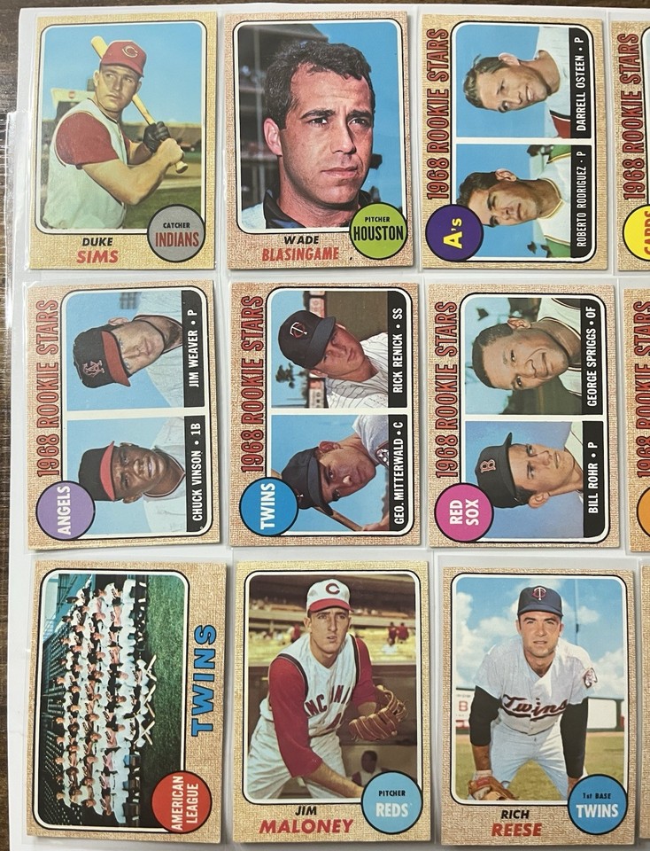 Lot Of 72 - 1968 TOPPS BASEBALL CARDS VG-EX | eBay