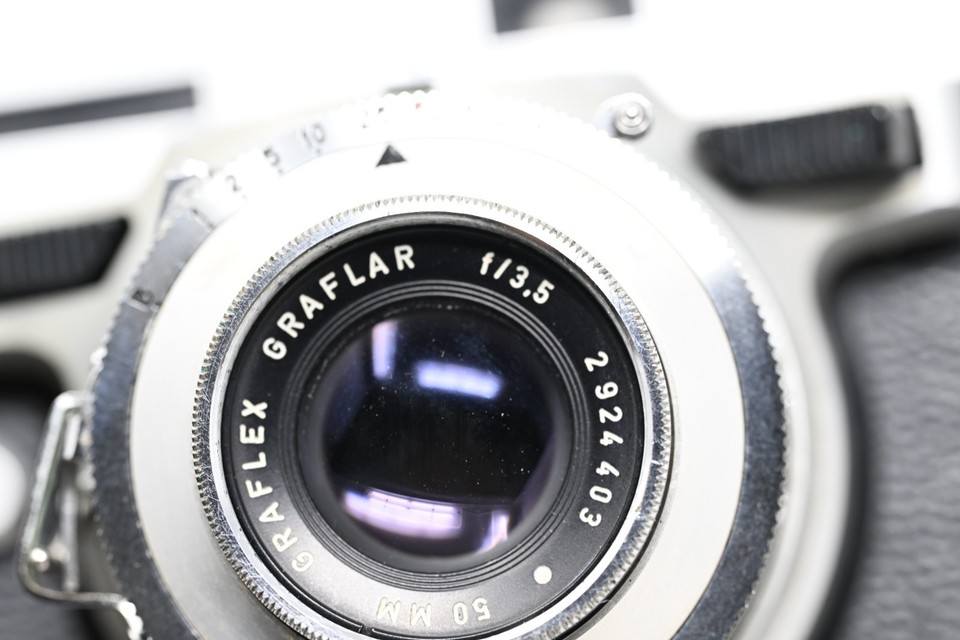 Graflex Graphic 35mm Film Camera w/ Graflar 50mm f3.5 Lens -Parts ...