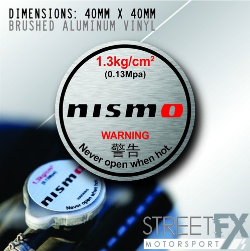 NISMO Radiator Cap Decal Sticker for Nissan S13 S14 S15 Skyline GTR R32 ...
